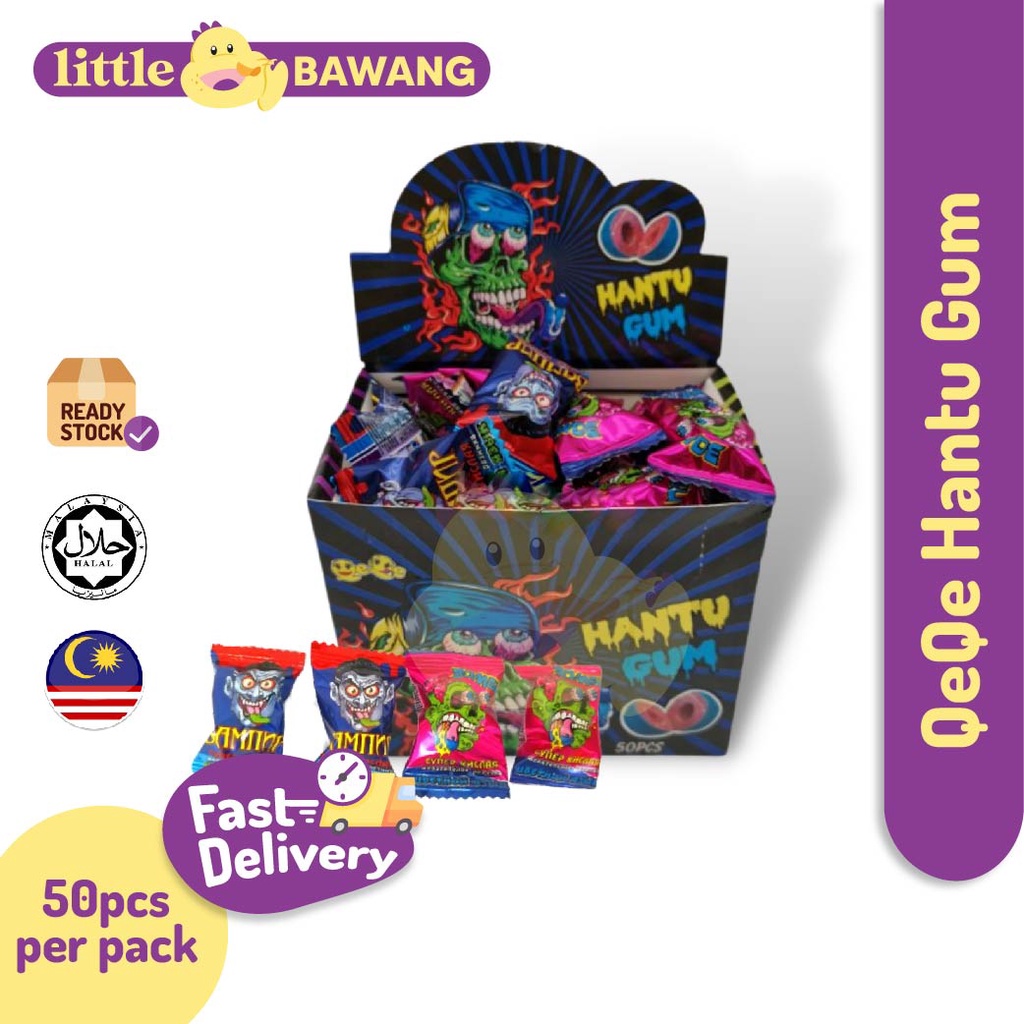 QeQe Hantu Gum Chewing Gum +-50pcs 18pcs | Shopee Malaysia