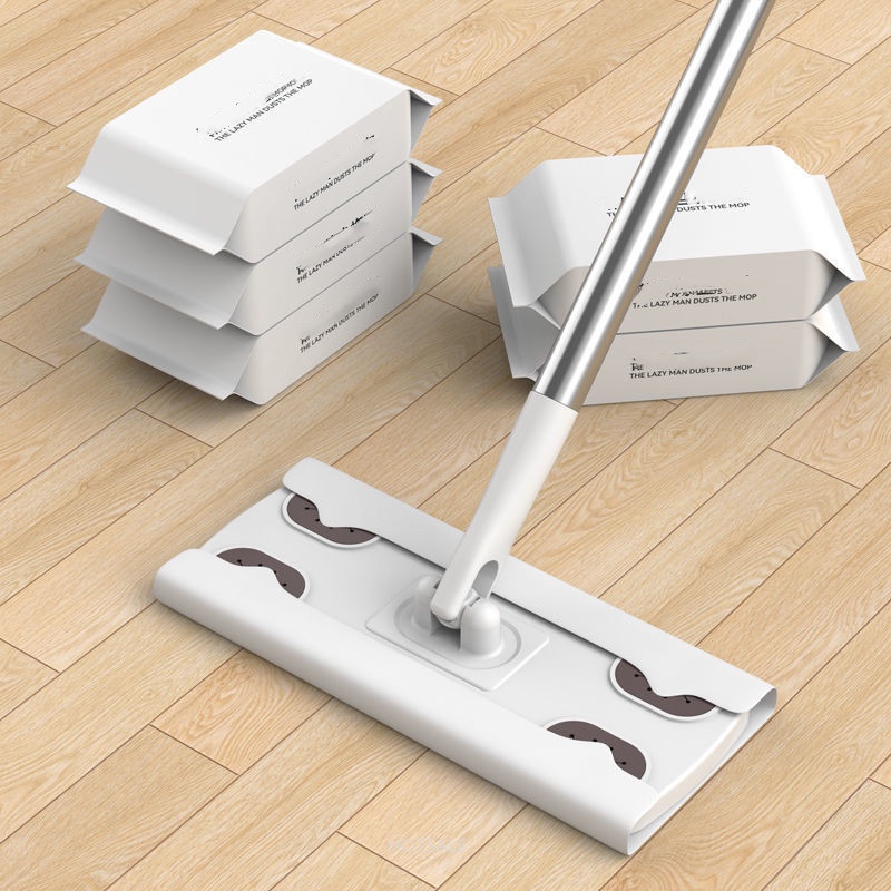 Electrostatic Dust Removal Paper Mop Telescopic Flat Mop Hand Free ...