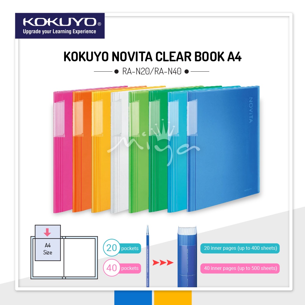 KOKUYO RA-N20 Novita Clear Book File A4 - 20 / 40 pockets | Shopee Malaysia