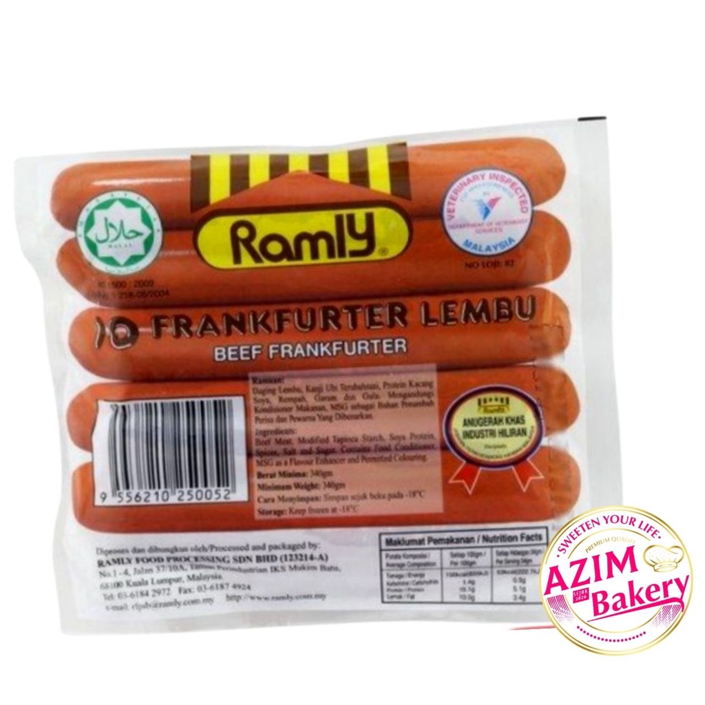 (NO COD,ONLY ONLINE PAYMENT)Ramly Chicken | Beef Frankfurter 340g ...