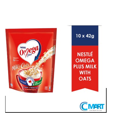 Nestle Omega Plus Milk With Oats 10's x 42GM | Shopee Malaysia