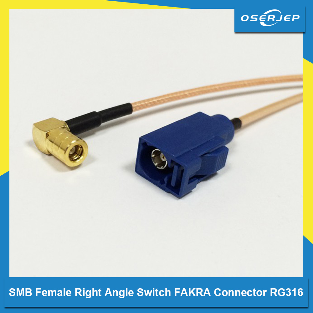 New SMB Female Right Angle Switch FAKRA Connector RG316 15CM | Shopee ...