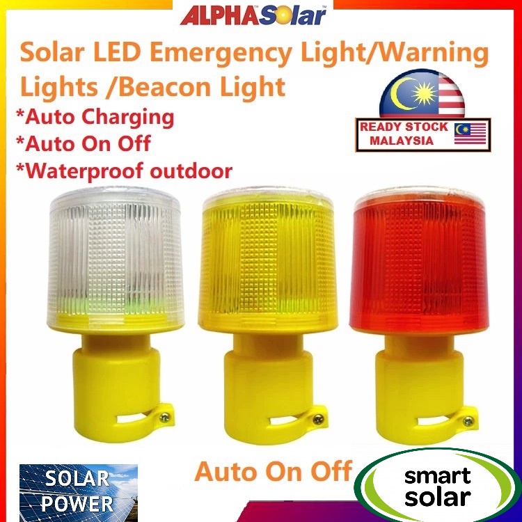 💡 New Stock 💡 Solar Power Flash Abs Led Warning Light Signal Emergency ...
