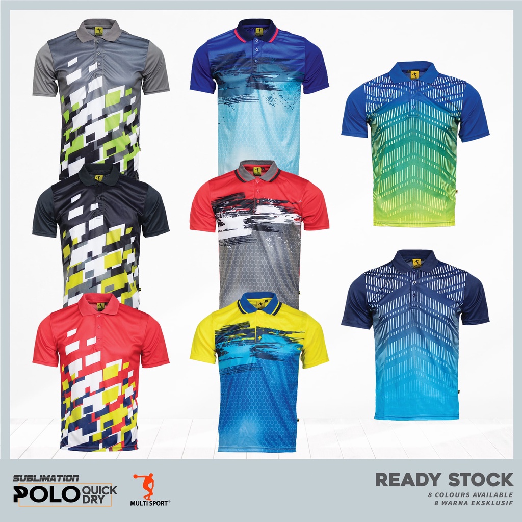 Unisex Sublimation Collar Jersey Quick-Dry Tee | Shopee Malaysia