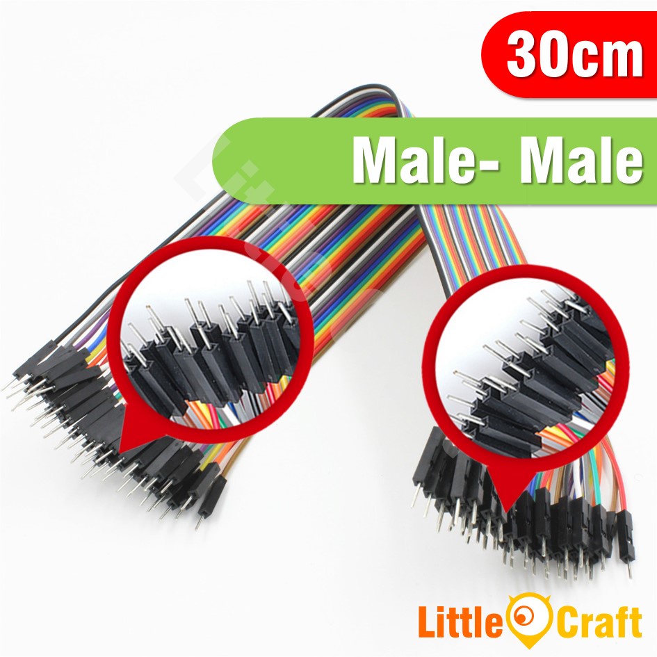 Arduino Dupont Jumper Wire 40 Way 2.54mm 10cm 20cm 30cm Male to Male ...