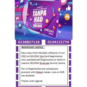 VIP CELCOM XPAX Prepaid Sim Card | Shopee Malaysia