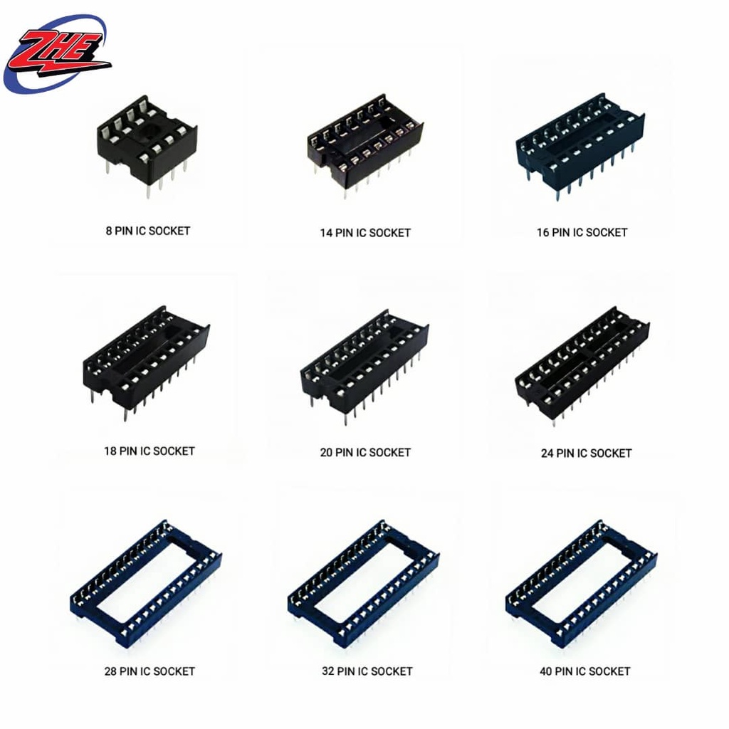 PIN IC HOLDER ( DIP8 ~ 40 ) HOLDER DIP SOCKET NARROW / IC SOCKET ...