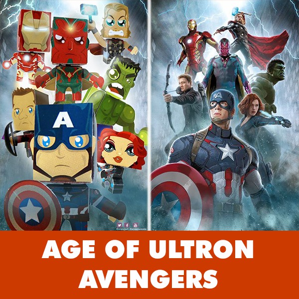 Marvel Avengers chibi cute Age of Ultron paper model | Shopee Malaysia