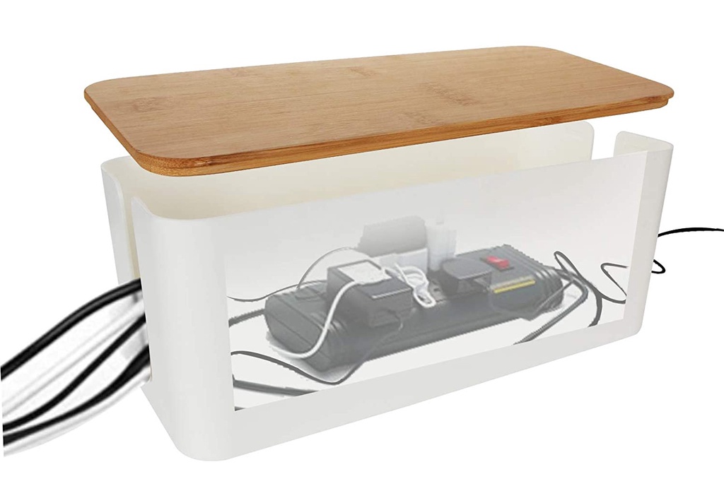 Muji Newlifestyle Wooden Cable Storage Box Dust-proof Charging Line ...