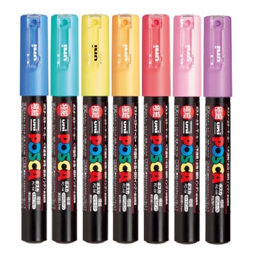 Uni POSCA PC-1M Extra fine Paint Marker Pens Natural Select from 7 ...