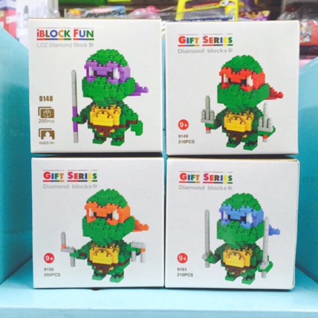 Ninja Turtle TMNT (LOZ) Diamond Bricks Micro Building Blocks | Shopee ...
