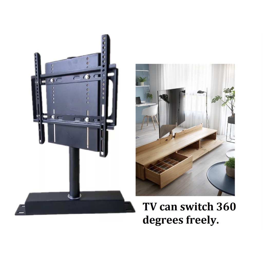 360 Degree TV Rotation Stand With Base. Tv stand bracket 360 Putaran ...