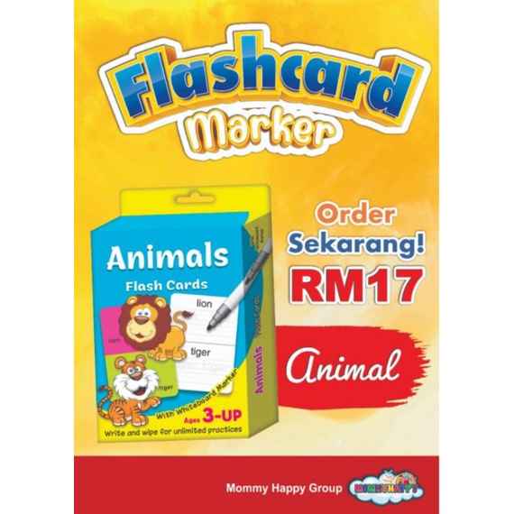 flash card marker animal | Shopee Malaysia
