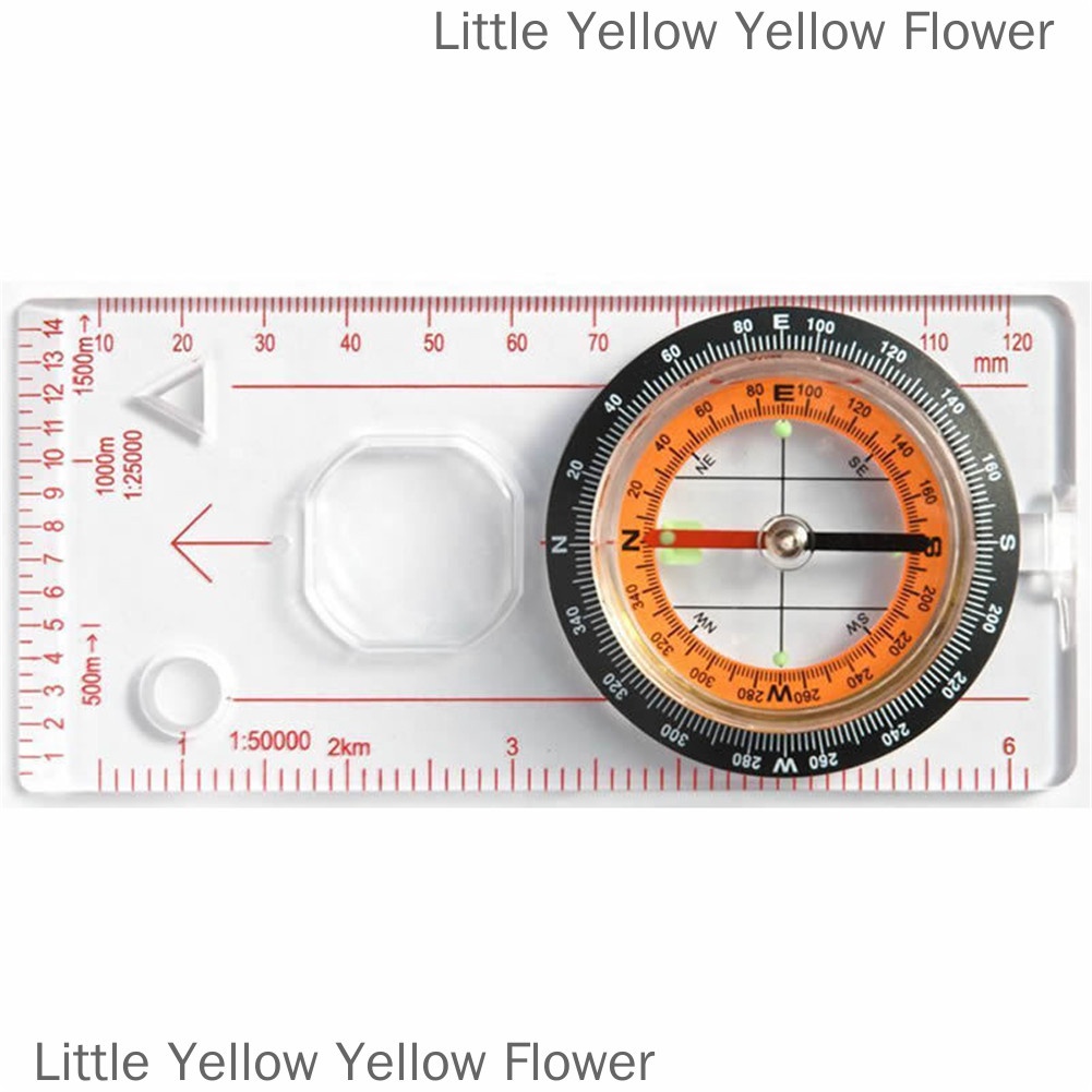 Professional Portable Magnifying Compass Ruler Scale Scout Hiking ...