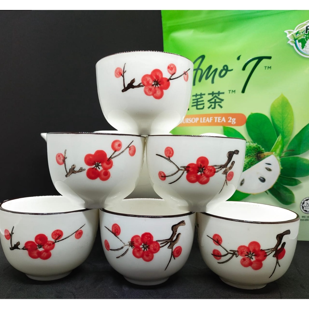 Spring Flower Tea Cup Art Of Tea ( set of 6 pc ) | Shopee Malaysia