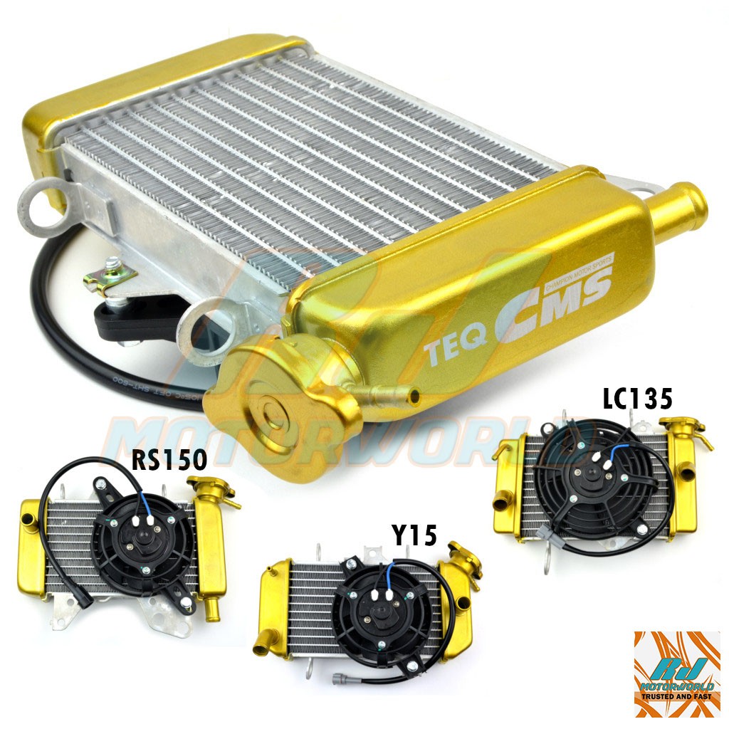 TEQ-CMS RACING RADIATOR WITH BIG FAN LC135 / Y15ZR / RS150 Gold ...