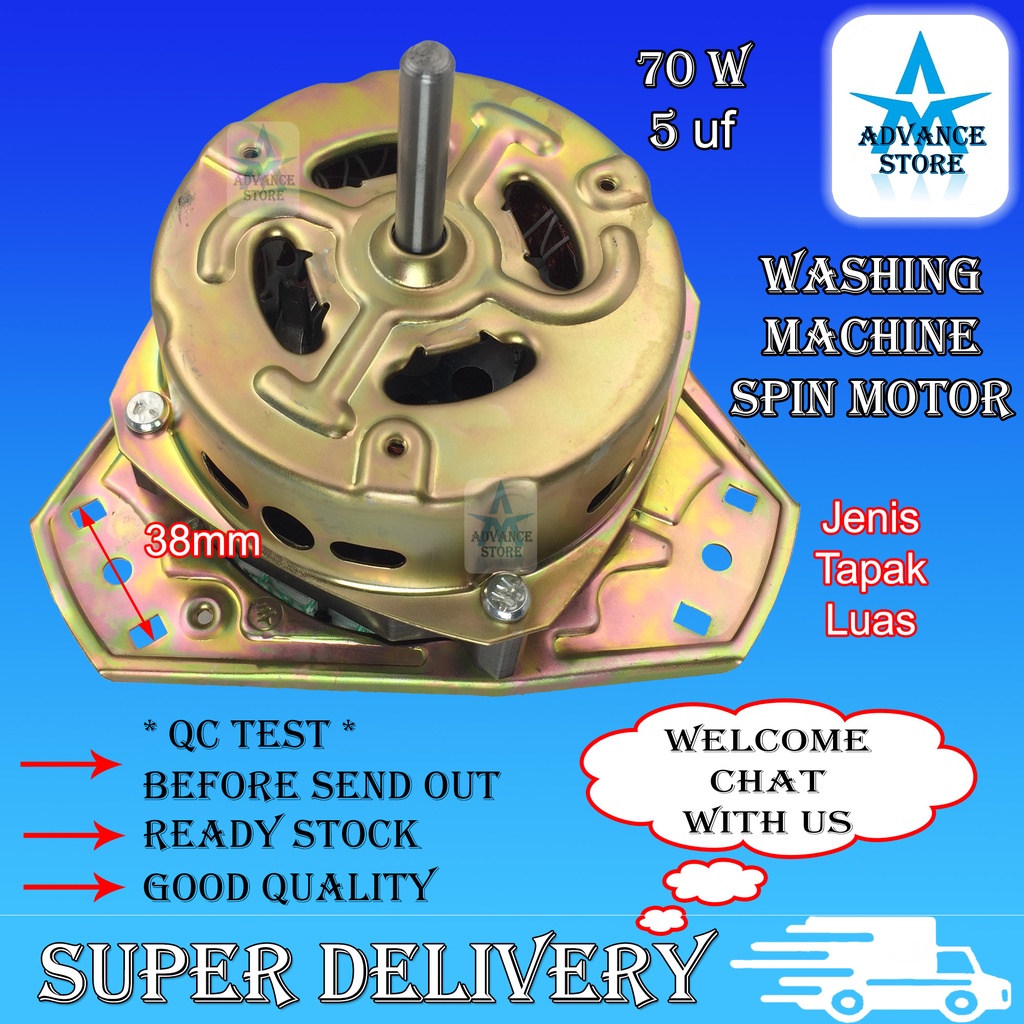 Spin Motor Only Tapak Luas Spin Motor 70W 90W Shaft 10mm Semi Auto Washing Machine | Shopee Malaysia