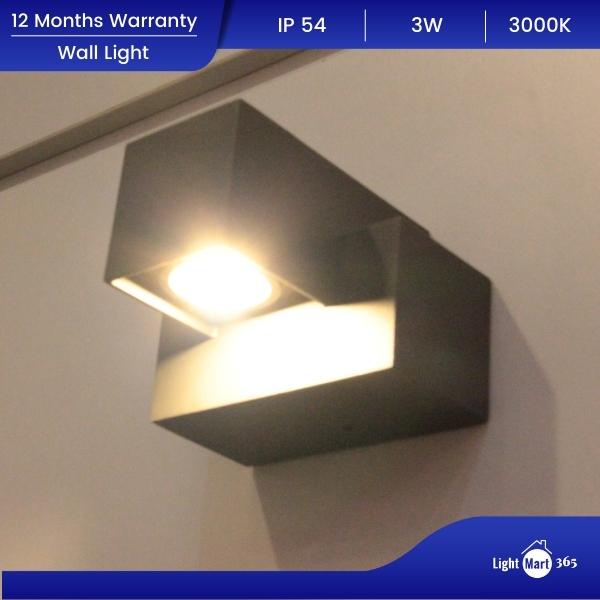 3W LED IP54 Modern Decorative Wall Light Contemporary Bedside Wall Lamp ...