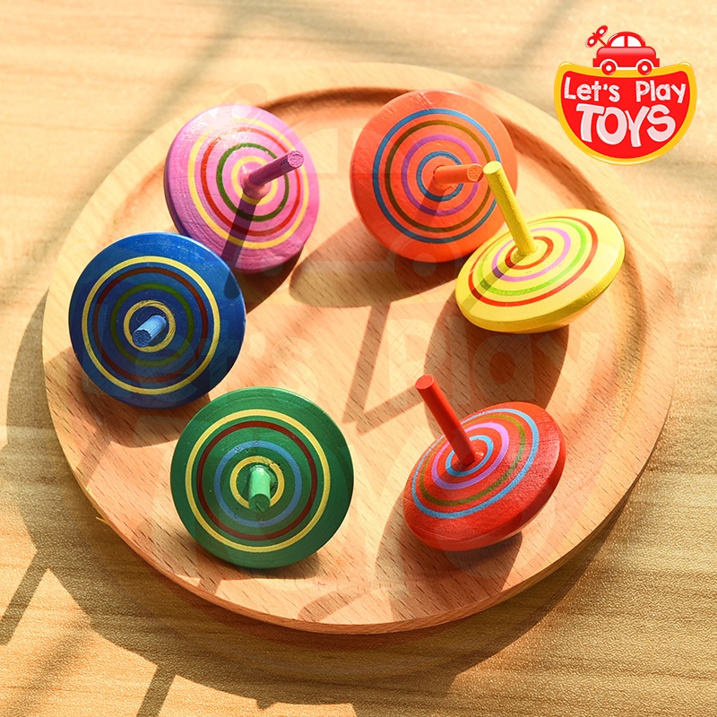 Wooden Mini Rainbow Spinning Top Educational Toys Kindergarten Gifts ...