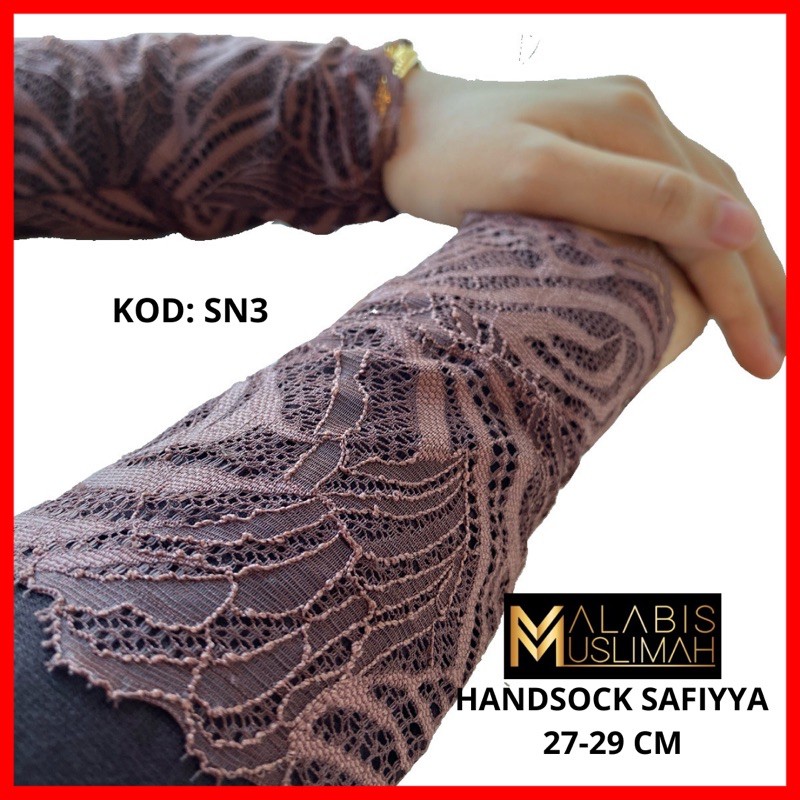 HANDSOCK MUSLIMAH COTTON LACE STOKIN TANGAN PEREMPUAN INNER LENGAN ...