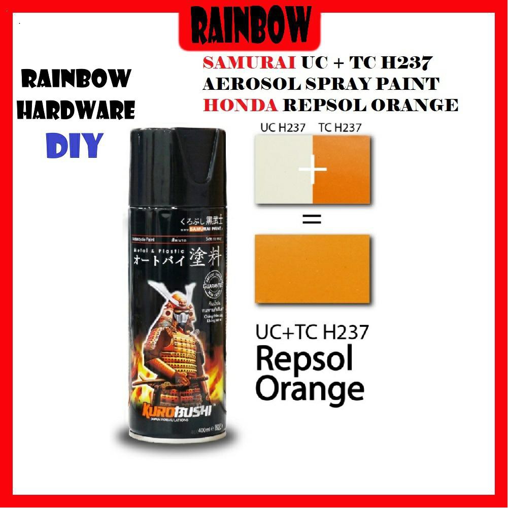 SAMURAI UC+TC H237 AEROSOL SPRAY PAINT HONDA REPSOL ORANGE (SABAH DAN ...