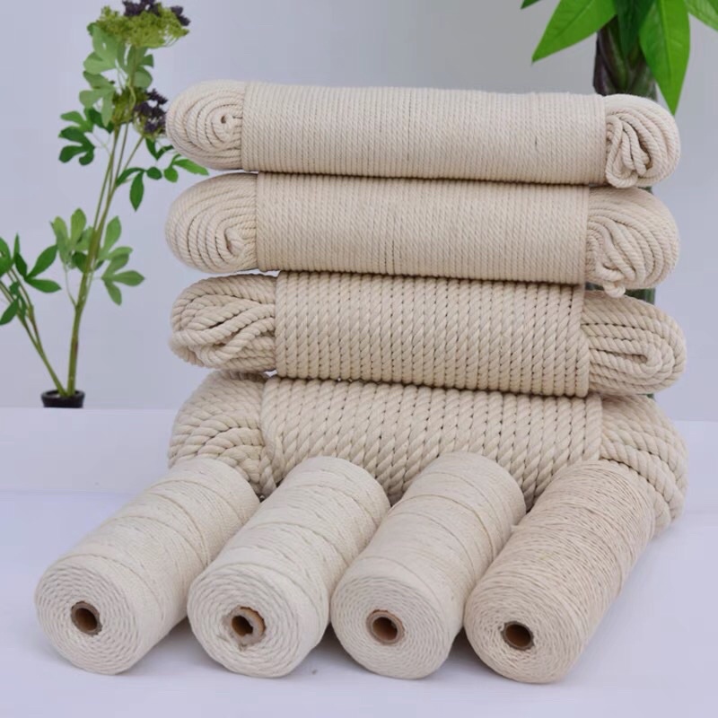 DIY 1mm-10mm Macrame Rope /1m 棉线 /米 macrame cord 1mm 2mm 3mm 4mm 5mm ...