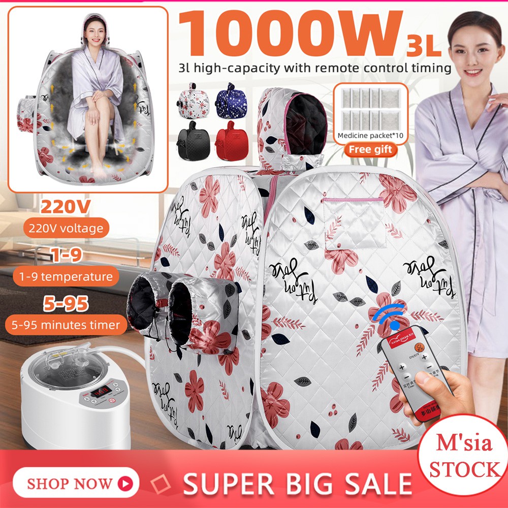 🎁SAUNA SET🎁Portable Steam Sauna Set Foldable Tent Steamer Slimming ...
