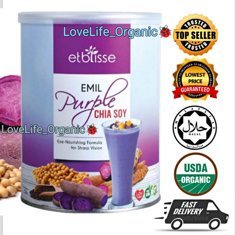ETBLISSE EMIL PURPLE CHIA SOY 750G EXP:3/2027 | Shopee Malaysia