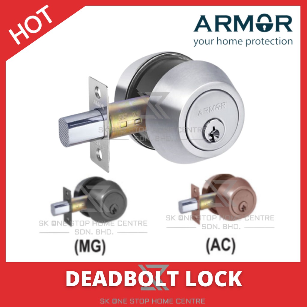 Armor ADL-102 Stainless Steel 304 Double Key Deadbolt Lock | Shopee ...