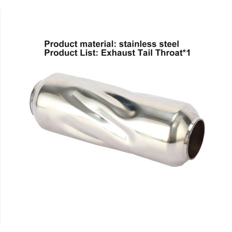 Cyclone Flow Resonator Stainless Steel Sport Car Muffler Bullet Exhaust ...