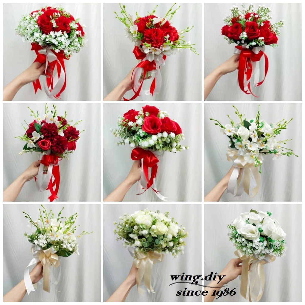 ARTIFICIAL WEDDING BOUQUET / HAND BOUQUET BRIDAL / BUNGA TANGAN ...