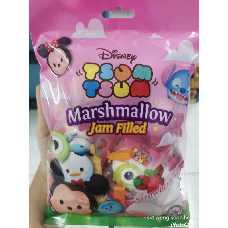 Disney Tsum Tsum Marshmallow Jam Filled (blueberry/strawberry)迪士尼夹心棉花糖 ...