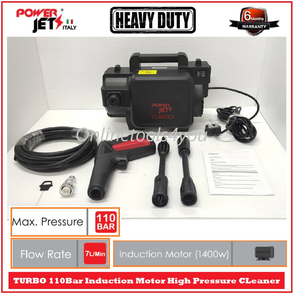 HEAVY DUTY Water Jet PowerJet 110Bar Turbo Induction Motor High ...