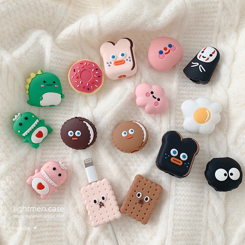 Apple Android data cable protective cover cute universal fruit anti ...