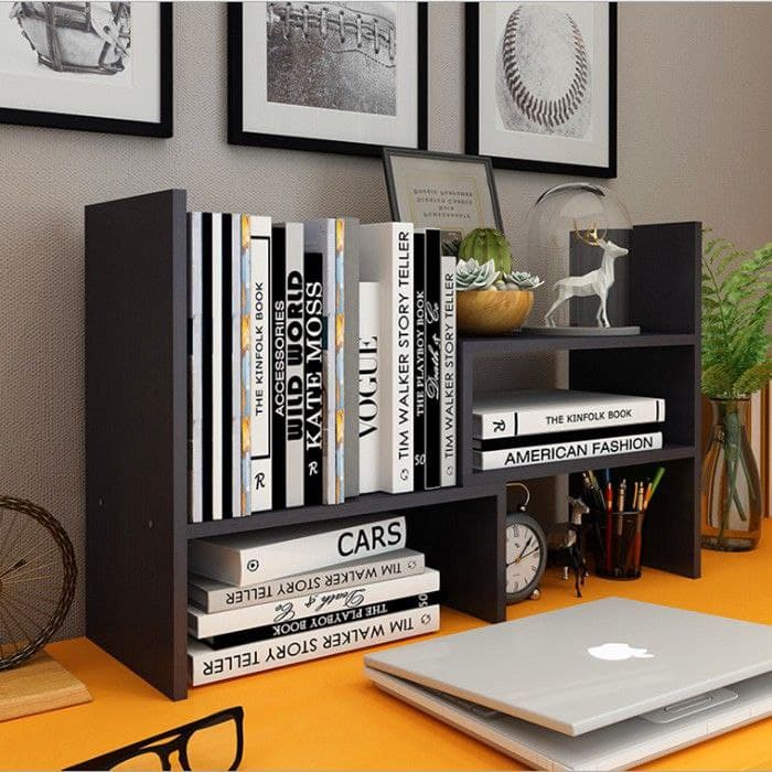 Table Top Wooden Book Rack Table Organizer Storage Organizer Portable ...