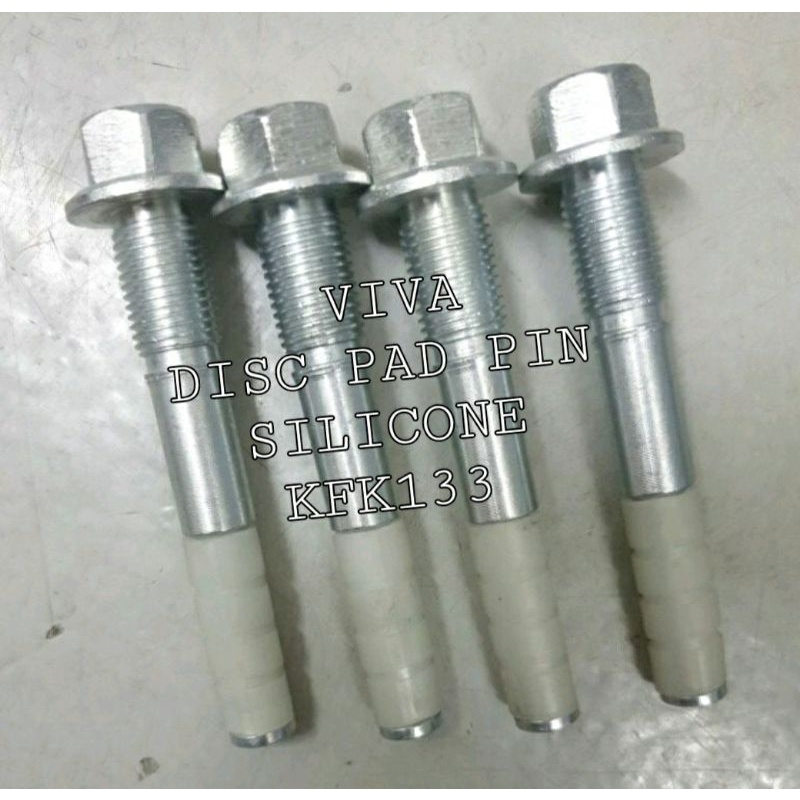 front disc brake pin/caliper pin bolt disc pad pin with silicone bush ...