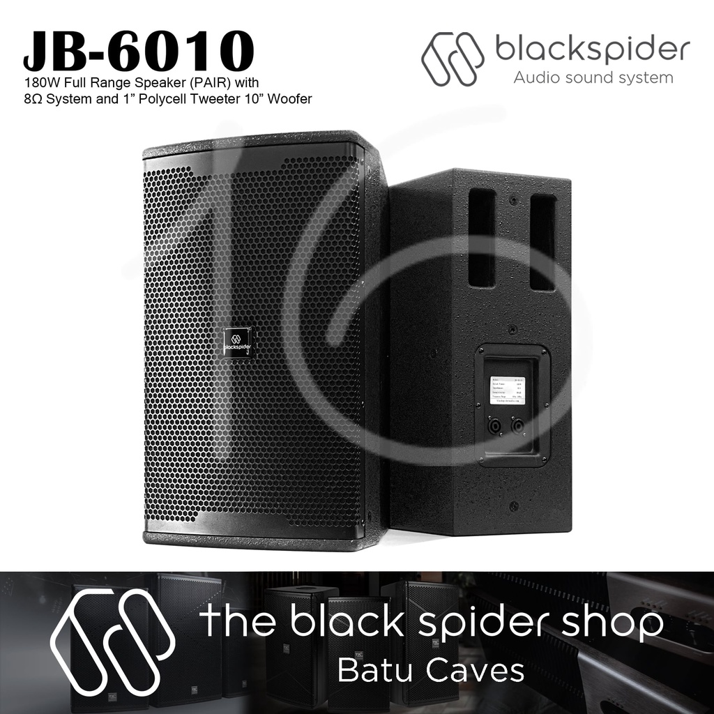 Black Spider JB-6010 10" Full Range Speaker 180W (PAIR) | Shopee Malaysia