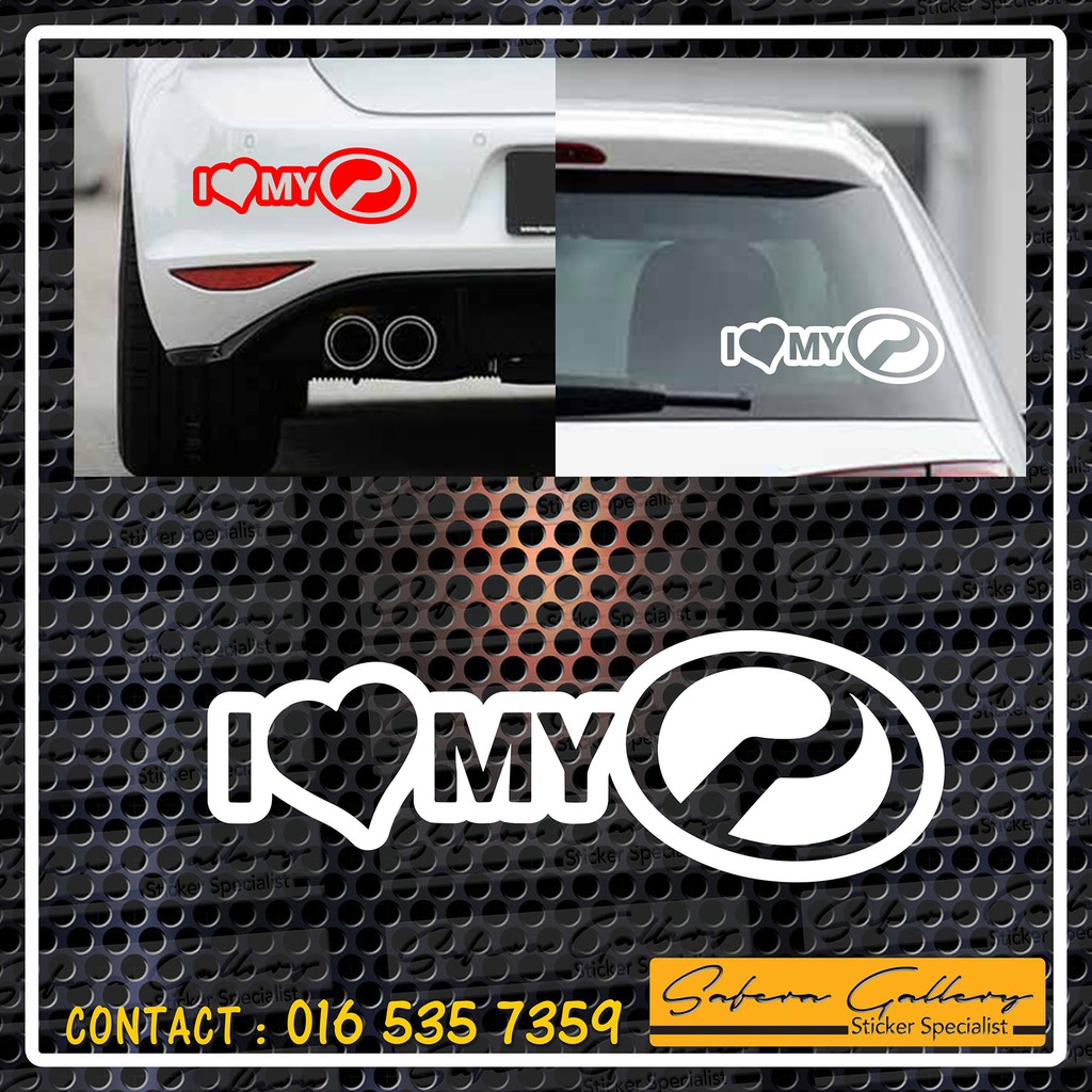 NEW CAR STICKER I LOVE MY PERODUA CAR STICKER DECAL VINYL | Shopee Malaysia