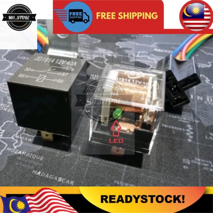 Ready Stock12V 100A 100AMP ( NOT 80AMP ) 5 PIN RELAY TRANSPARENT WITH ...