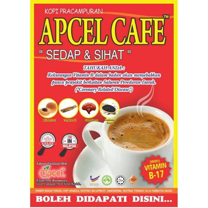 Apcel Cafe Kopi Pracampuran Apricot Sedap & Ummpp (25g) | Shopee Malaysia