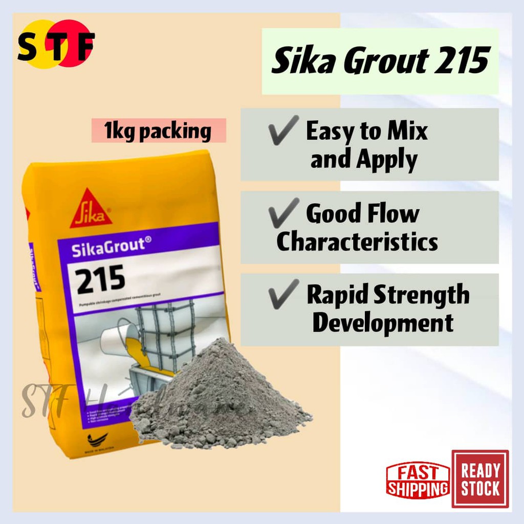 1KG SIKA GROUT 215 PUMPABLE SHRINKAGE COMPENSATED CEMENTITIOUS GROUT ...