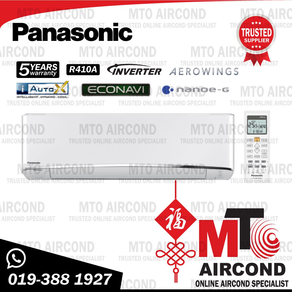 [MTO] PANASONIC 1.5HP PREMIUM INVERTER R410A / R32 AIR COND AIRCOND ...