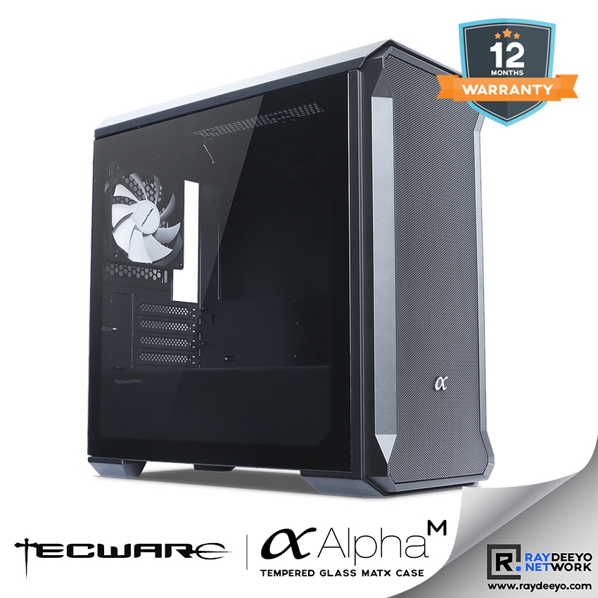 Tecware ALPHA M TG BLACK MATX GAMING CASE [Matx, Mini-ITX] | Shopee ...