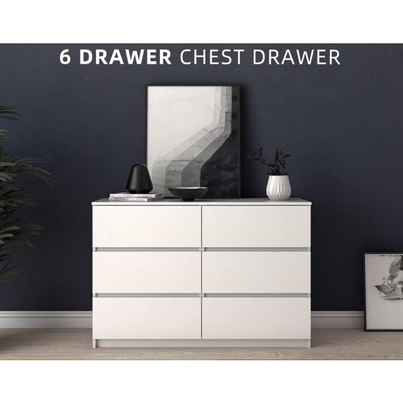 6 Drawer chest drawer with 3 layer / drawer ala ikea/ drawer murah ...