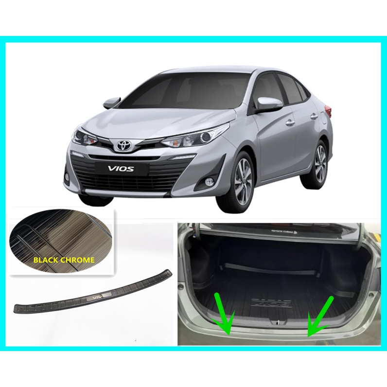 TOYOTA VIOS 2019 - 2022 Rear Bumper Guard Trunk Protector Stainless ...