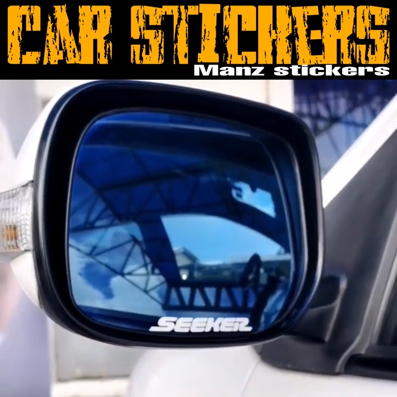 [24 HOURS SHIP] STIKER MIRROR SEEKER (WHITE REFLECT) / CAR STICKER REAR ...