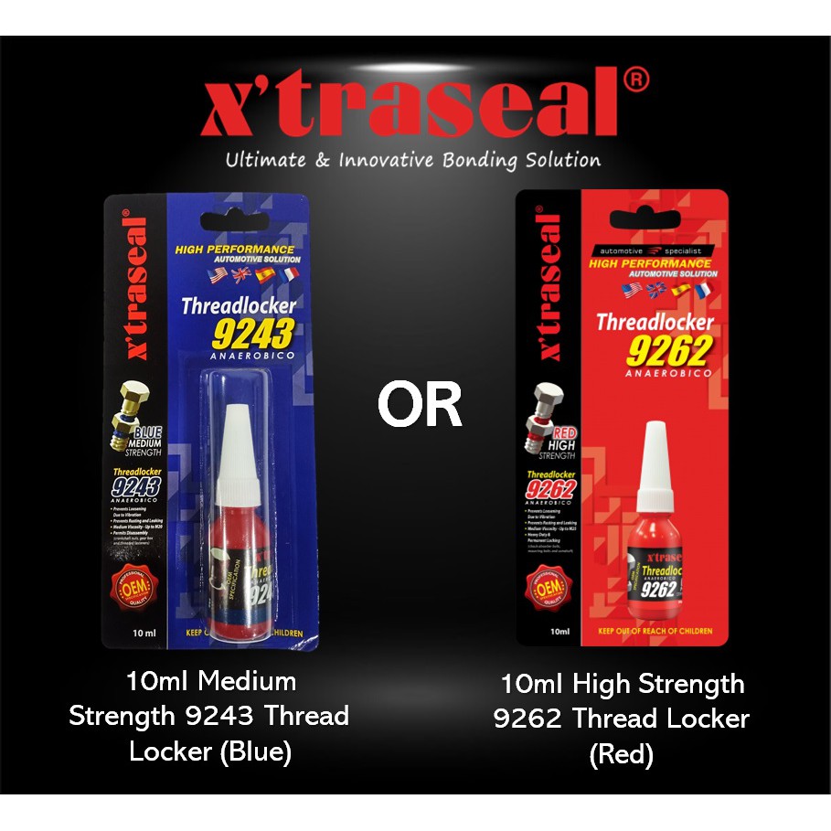 XTRASEAL 10ml High Strength 9262 / 9243 Thread Locker | Shopee Malaysia