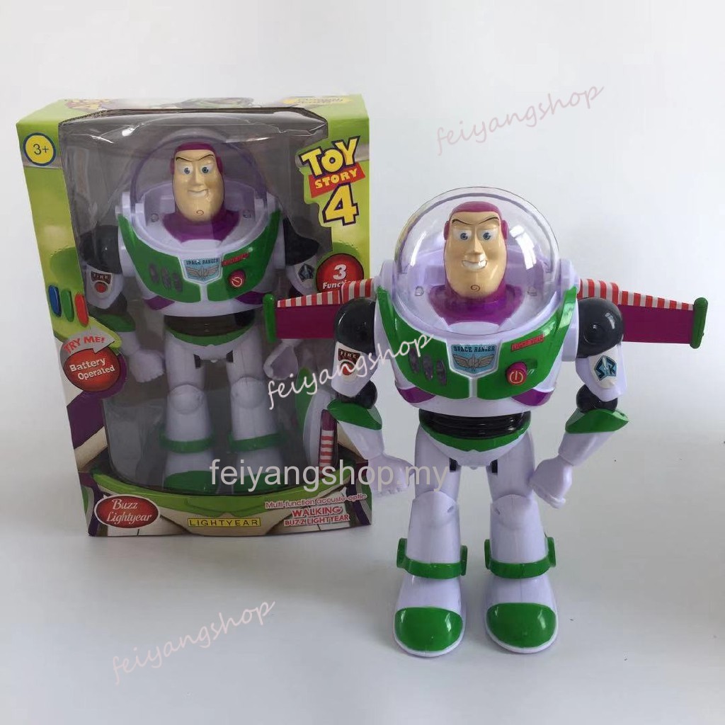 Buzz Lightyear Toy Story 4 Walk And Sound Effect With Wing Kids Toys ...