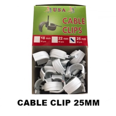 CABLE CLIPS 25MM (30 PCS/BOX) | Shopee Malaysia