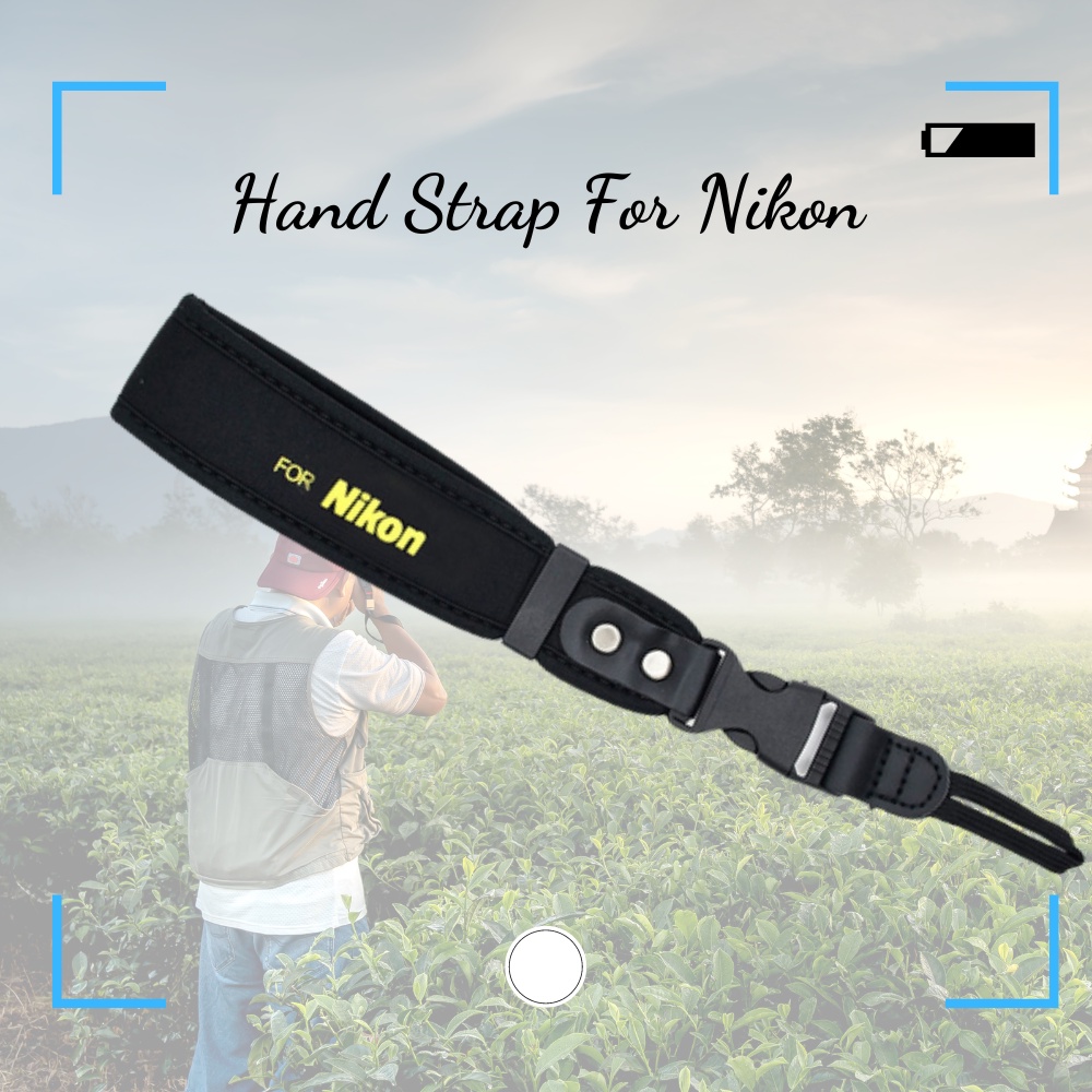 Neoprene Wrist Strap for Nikon DSLR Cameras Black (Ready Stock In ...